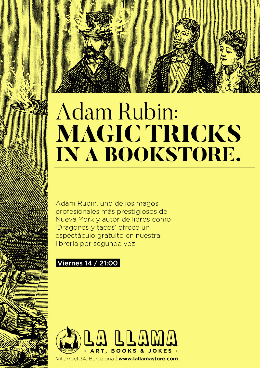 Adam Rubin: Magic tricks in a bookstore – La Llama Store